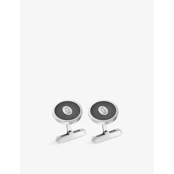 Cartier Double C De Palladium-Plated Sterling-Silver Cufflinks